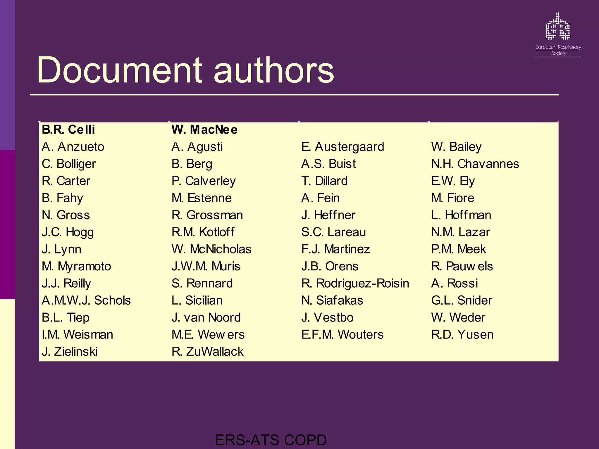 Ers ats copd guidelines | PPT
