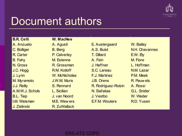 Ers ats copd guidelines | PPT