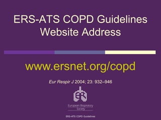 Ers ats copd guidelines | PPT