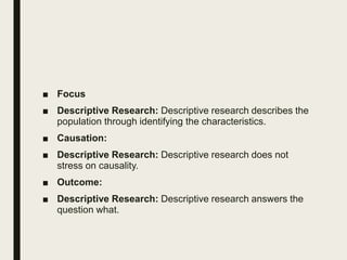 descriptive research (collegelevel) | PPTX