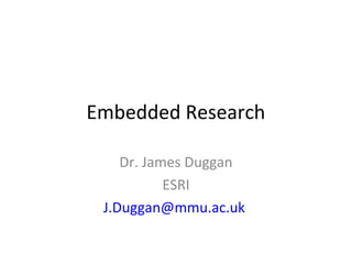 Embedded Research - seminar | PPT