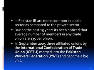 Trade unions in Pakistan History and facts. | PPT
