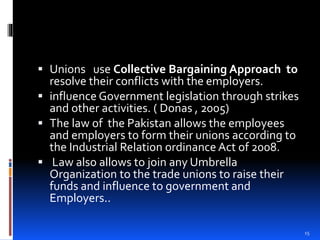 Trade unions in Pakistan History and facts. | PPTX