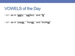 "er" Sounds' Pronunciation | PPTX