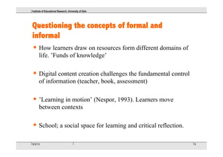 Workshop on research design and instrumentation for studies of ...