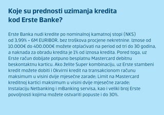 Erste - Uslovi za stambeni kredit | PDF