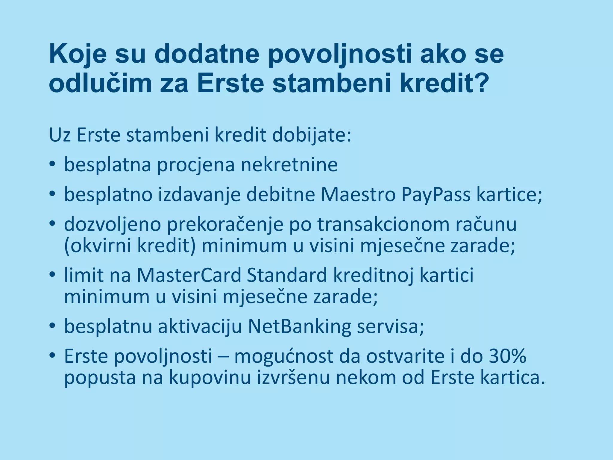 Erste stambeni krediti | PPTX