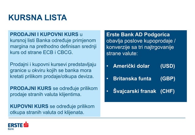 Erste - vodic za devizni kurs | PDF