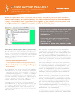 ER/Studio Enterprise Team Edition Datasheet | PDF