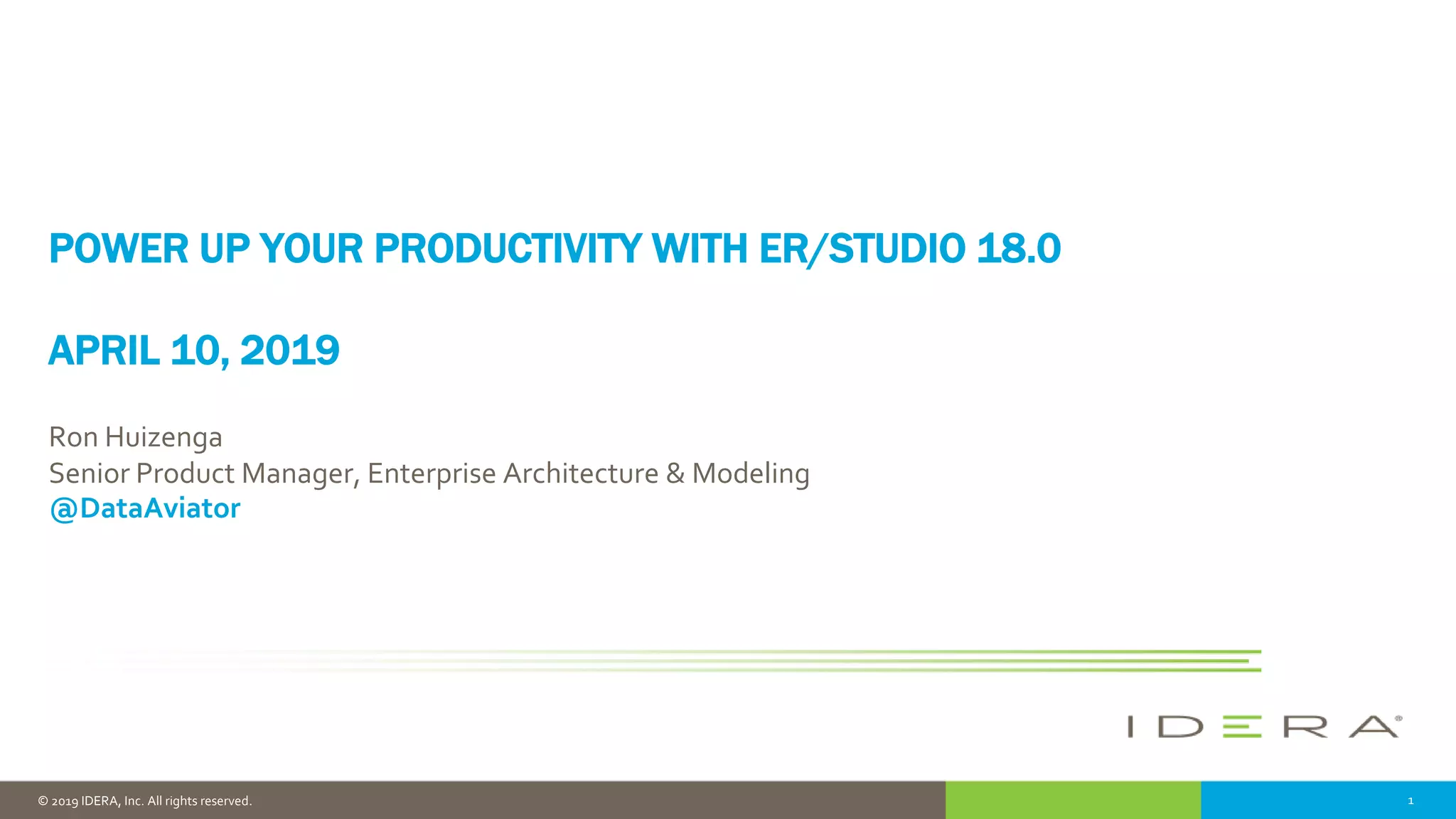 Power Up Your Productivity with ER/Studio 18.0 | PPT