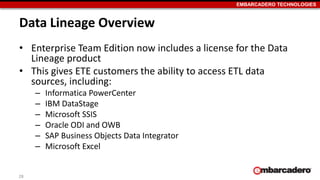 ER/Studio 2016: Build a Business-Driven Data Architecture | PPT