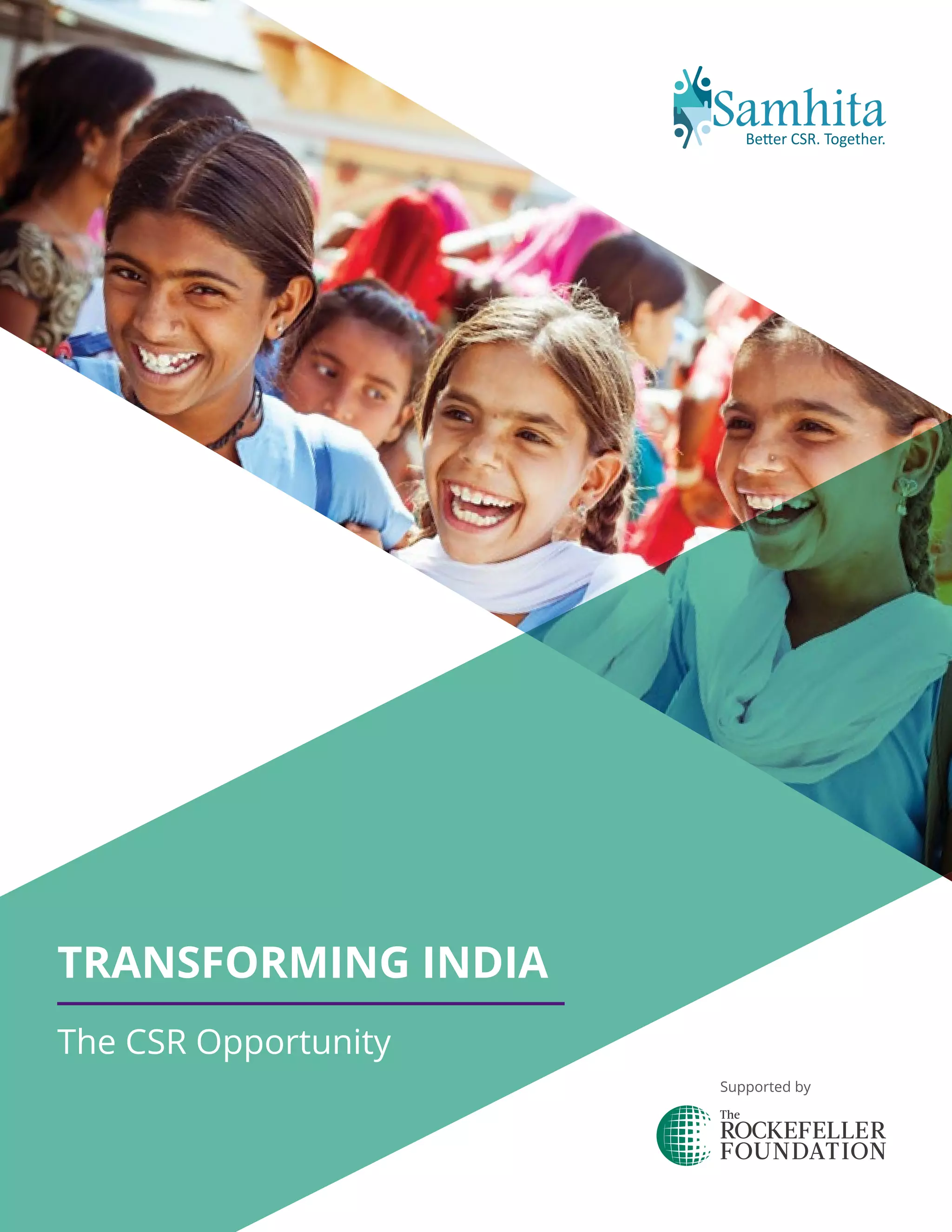 Transforming India: The CSR Opportunity | PDF
