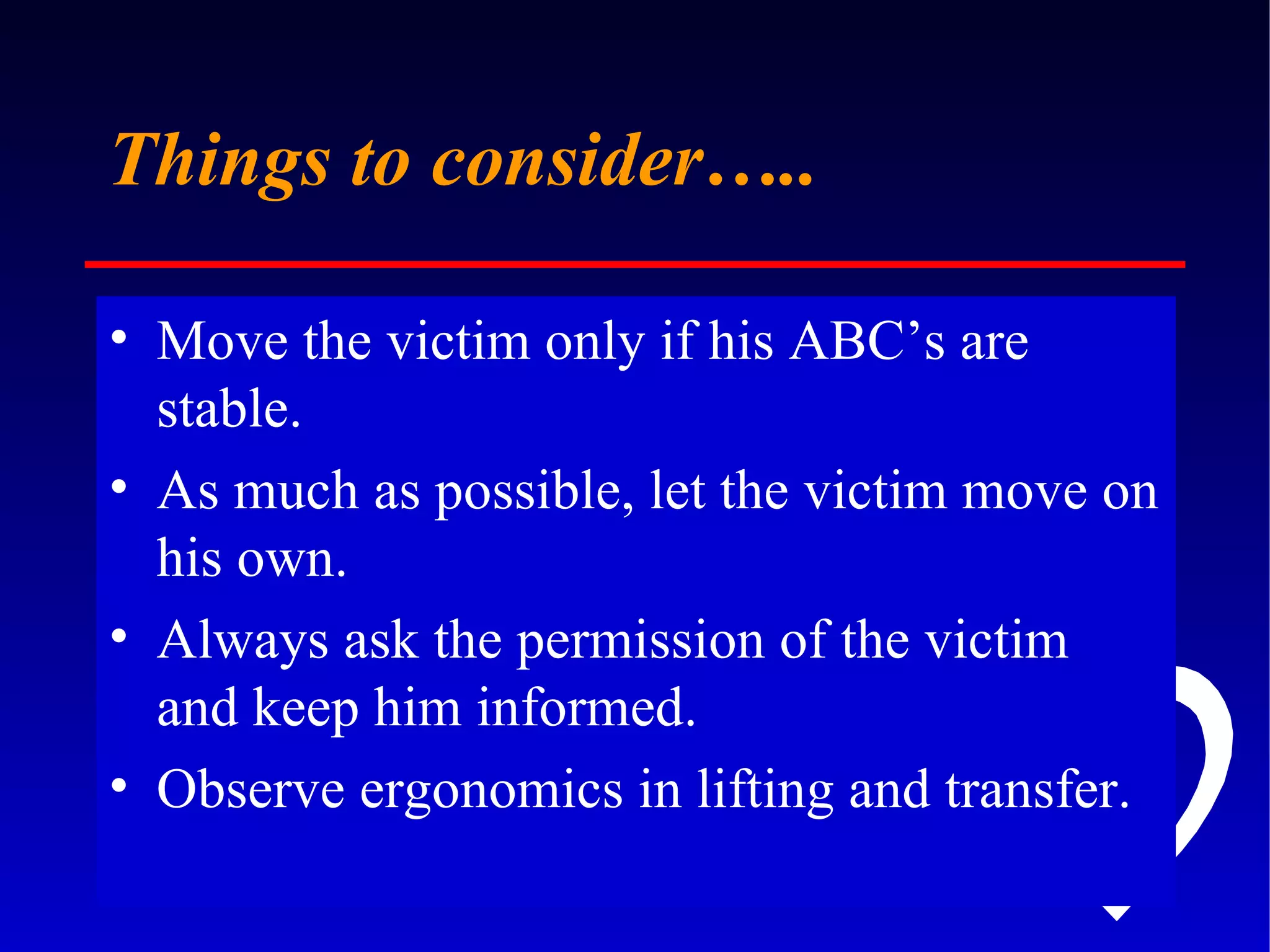 Emergency Rescue and Transfer | PPT