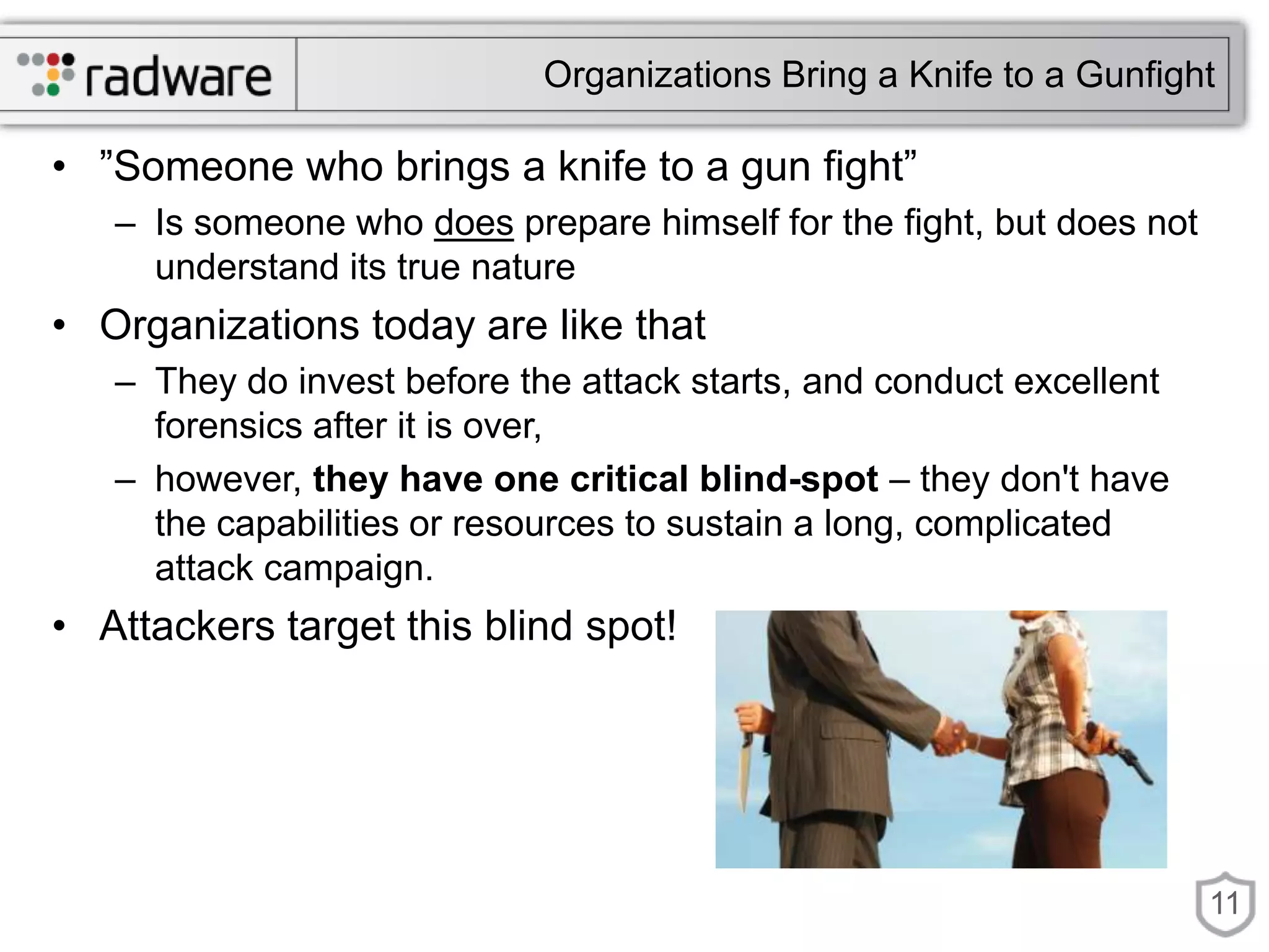 Attackers Vs. Defenders: Restoring the Equilibrium | PPTX