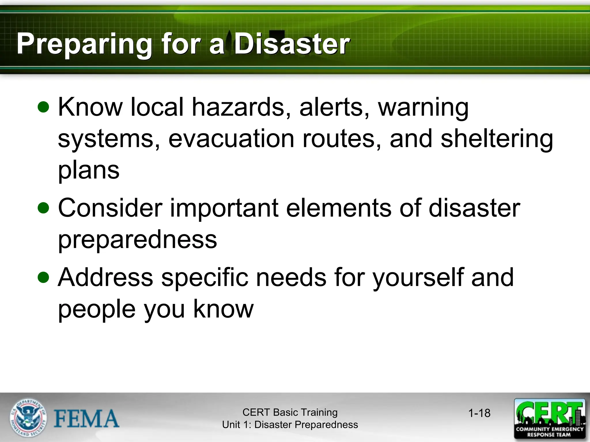 Emergency Response Team training awareness | PPT