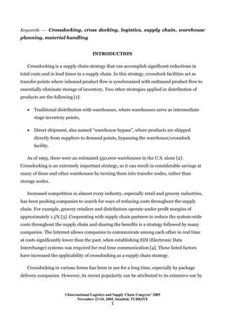 A Tutorial On Crossdocking | PDF | Logistics and Transportation Industry | Industries
