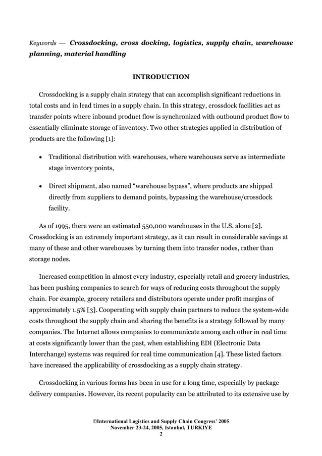 A tutorial on crossdocking | PDF