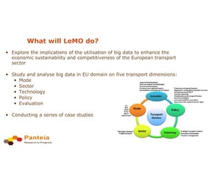 Leveraging Big Data to Manage Transport Operations (LeMO project) | PDF ...