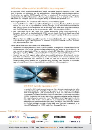 ERTMS Fact Sheet 14 - ERTMS deployment in the UK | PDF | Rail Travel ...