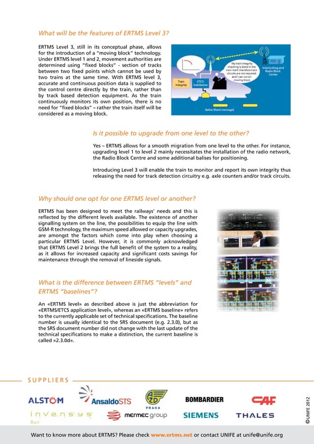 ERTMS Fact Sheet 3 - ERTMS levels | PDF | Rail Travel | Travel Type