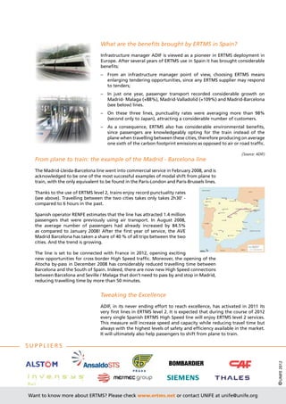 ERTMS Fact Sheet 5 - ERTMS deployment in Spain | PDF