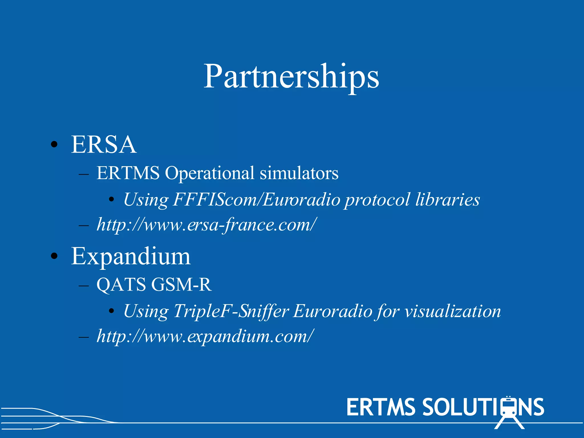 ErtmsSolutions Presentation 2008 | PPT