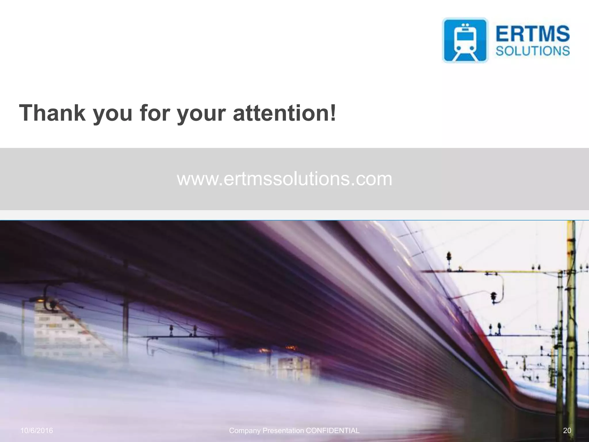 ERTMS Solutions general company presentation | PPTX