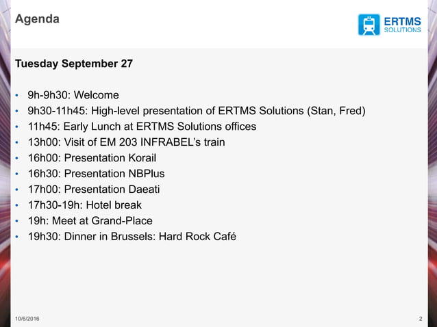 ERTMS Solutions general company presentation | PPTX