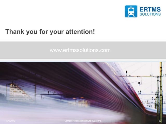 ERTMS Solutions general company presentation | PPTX