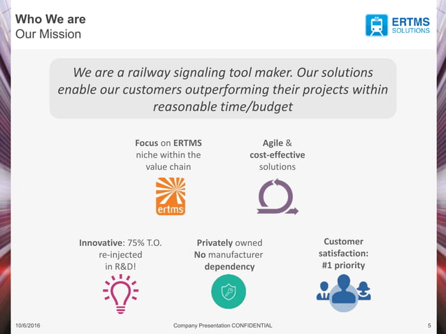 ERTMS Solutions general company presentation | PPTX