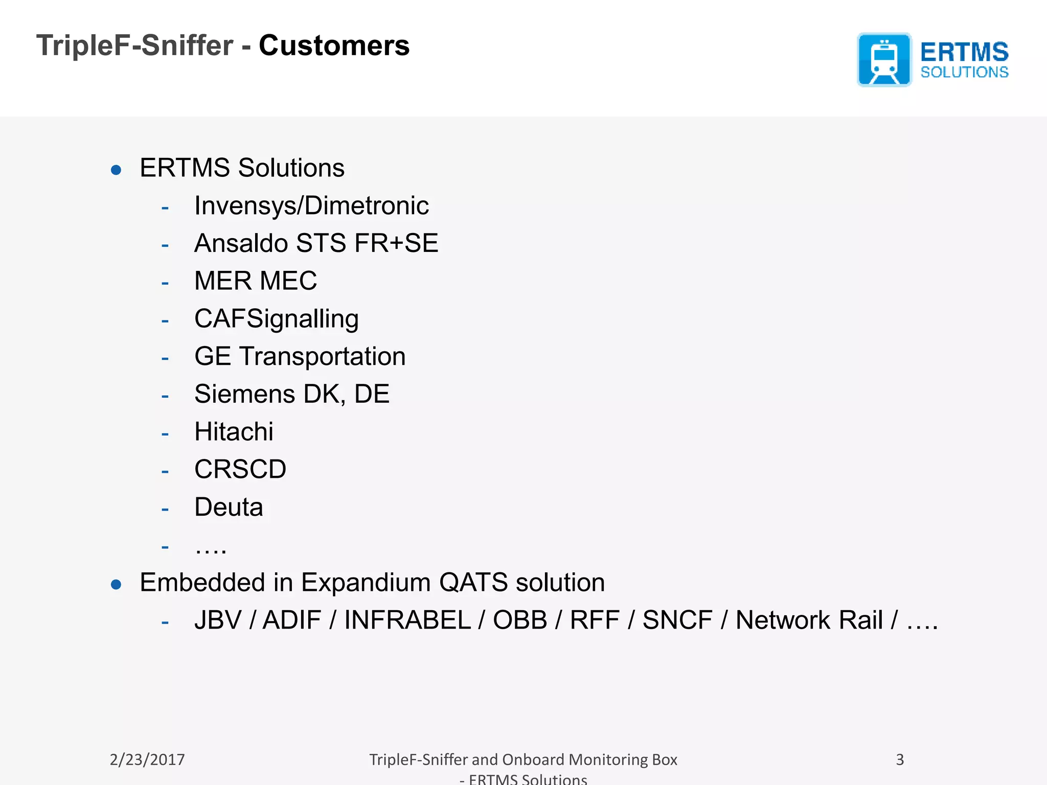 ERTMS Solutions TripleF-Sniffer | PPT