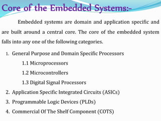 Embedded System Real Time Operating System (ERTS) I unit by vijay | PPTX