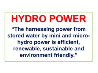 Ch.6 Hydropower | PDF