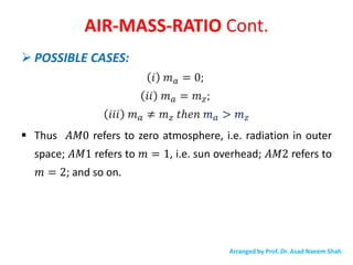 Air mass ratio Ch.2 Solar radiation and the greenhouse effect part-2 | PDF