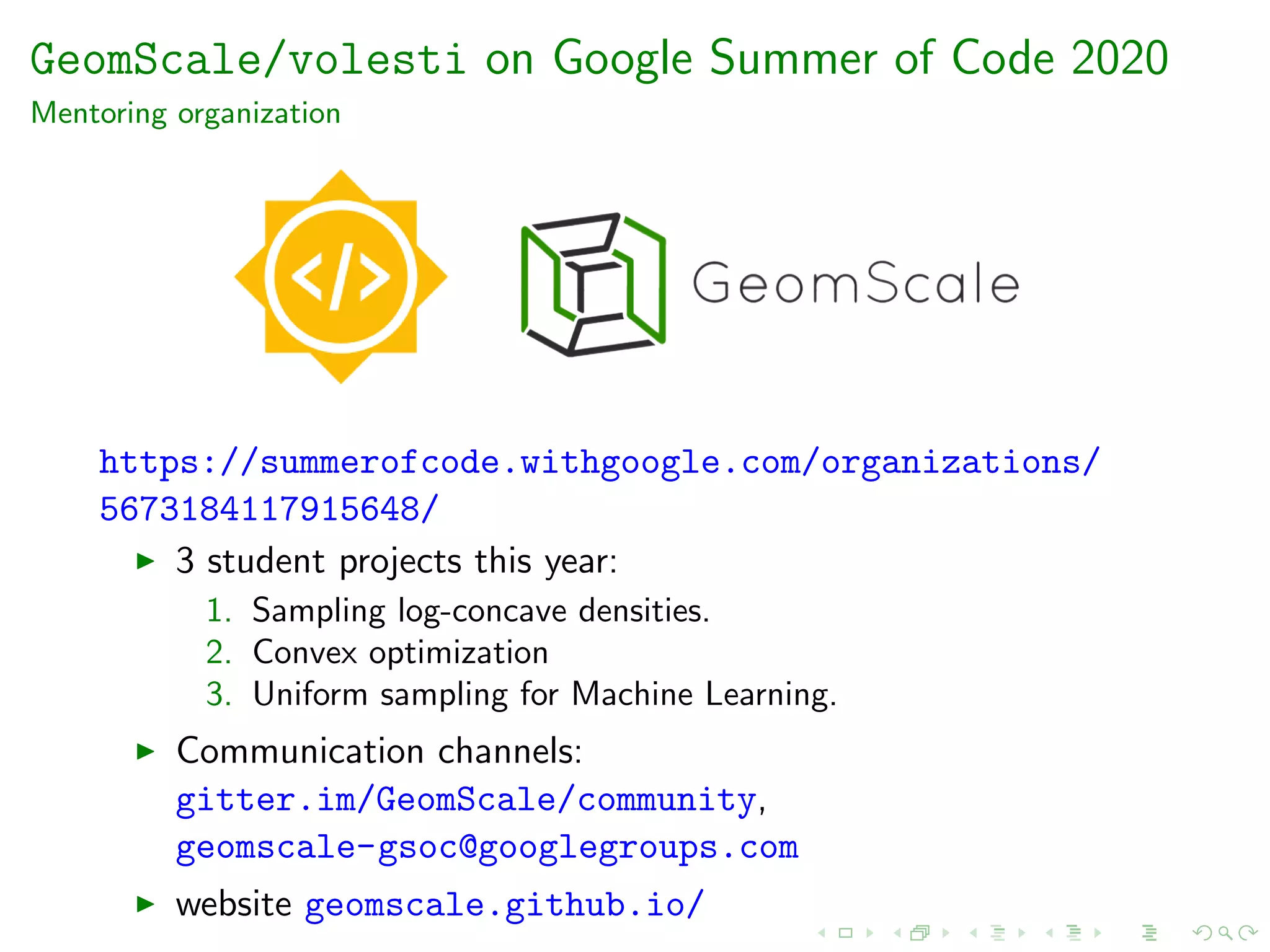 Presentation of volesti in eRum 2020 | PPT