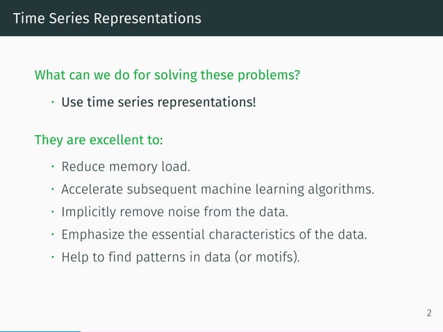 Time Series Representations For Better Data Mining Ppt