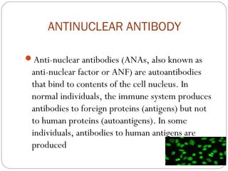 ANTINUCLEAR ANTIBODY | PPT