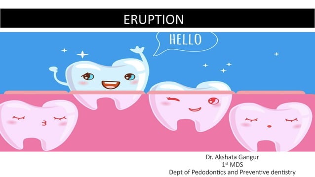 Eruption of tooth and theories of eruption in primary tooth | PPTX ...
