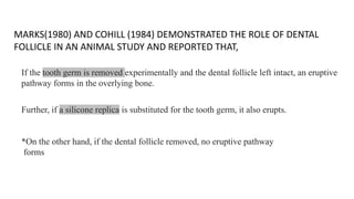 Eruption of tooth and theories of eruption in primary tooth | PPTX