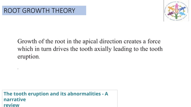 Eruption of tooth and theories of eruption in primary tooth | PPTX ...
