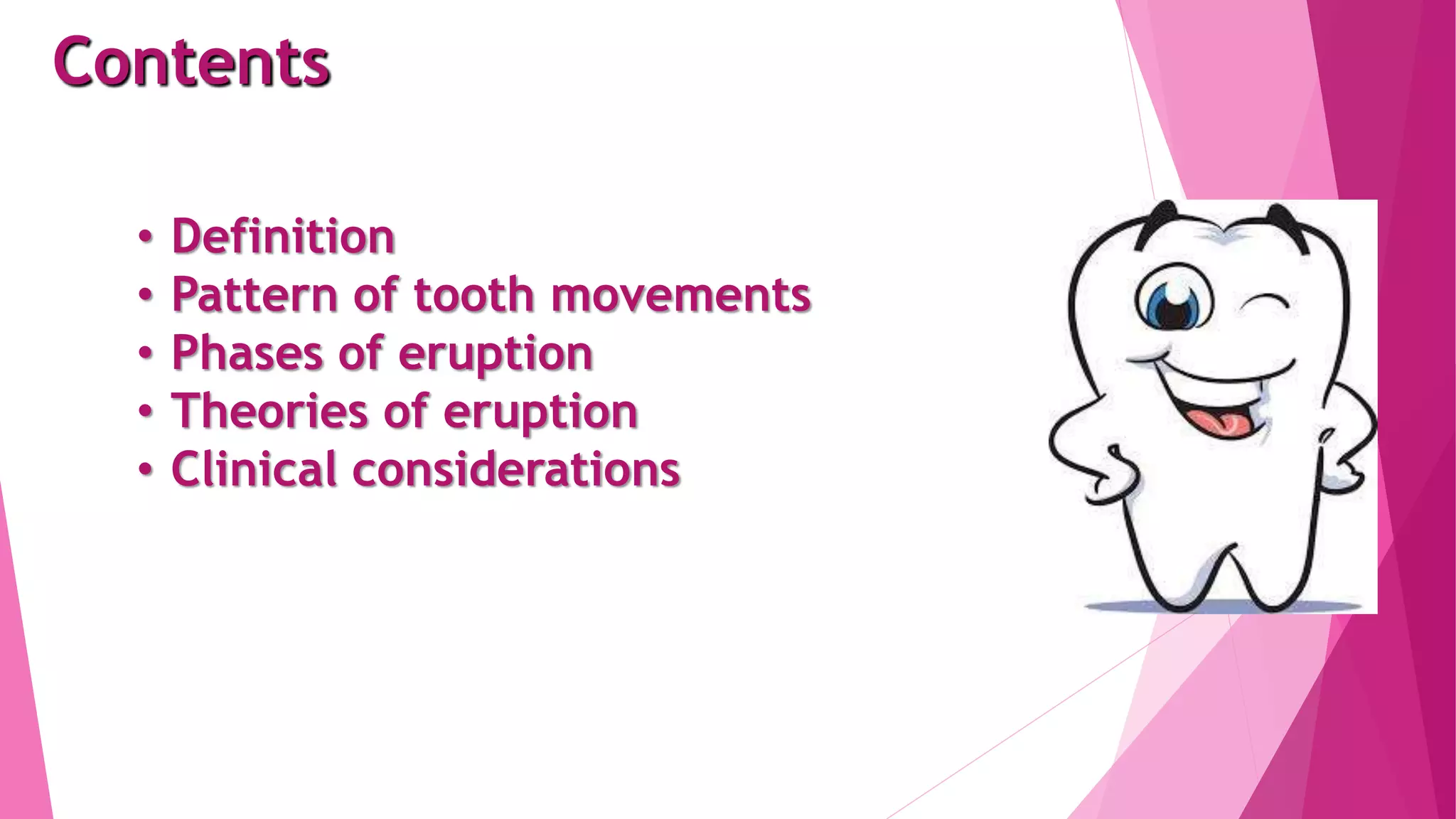 Tooth Eruption Dr Mona Denewar | PPTX