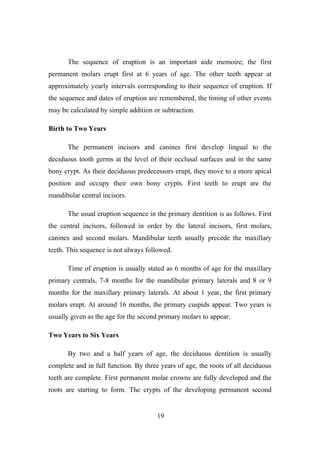 Eruption of teeth | DOC