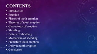 Eruption & Shedding | PPT
