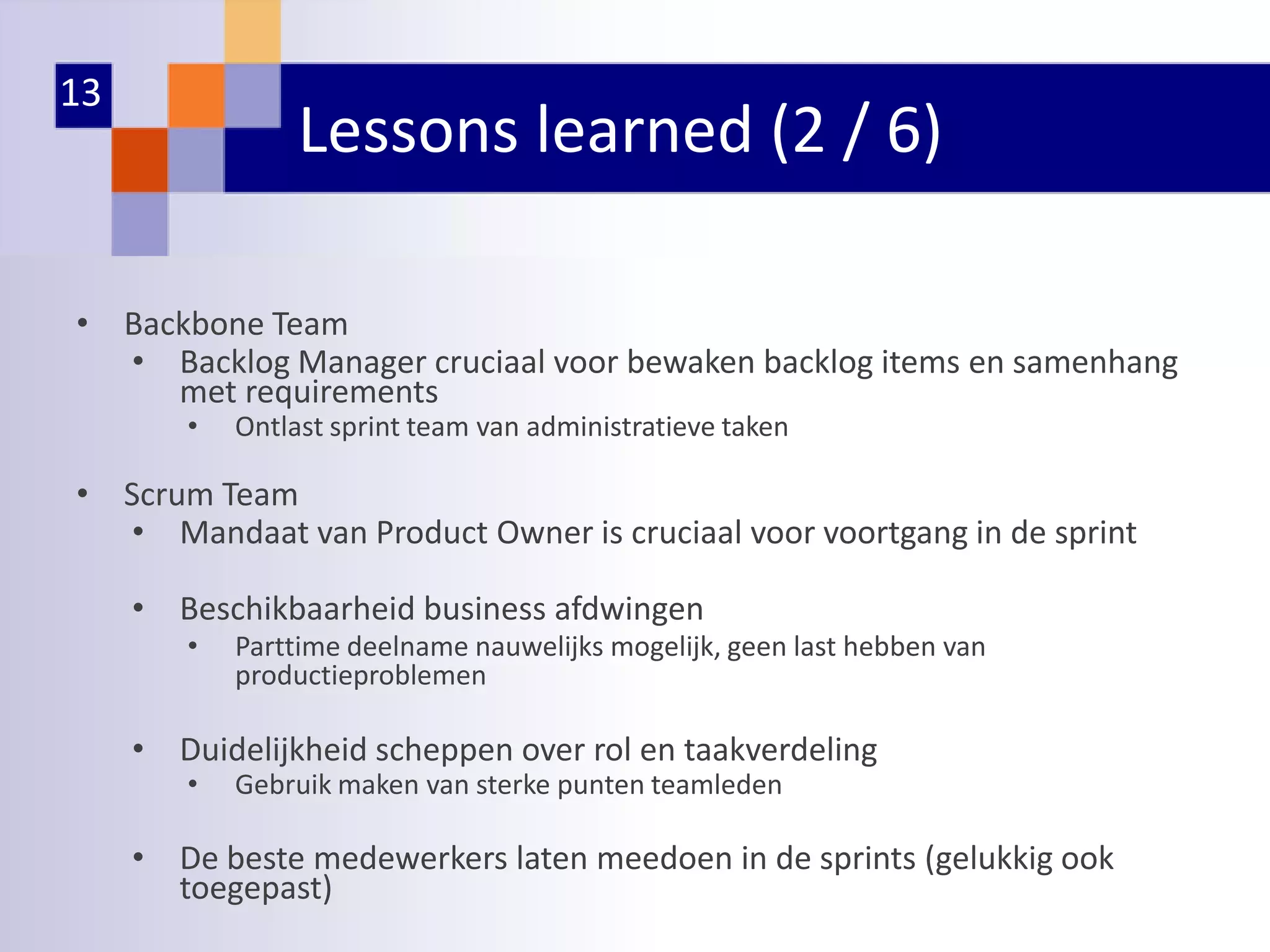 Ervaringen met agile scrum in projecten | PDF