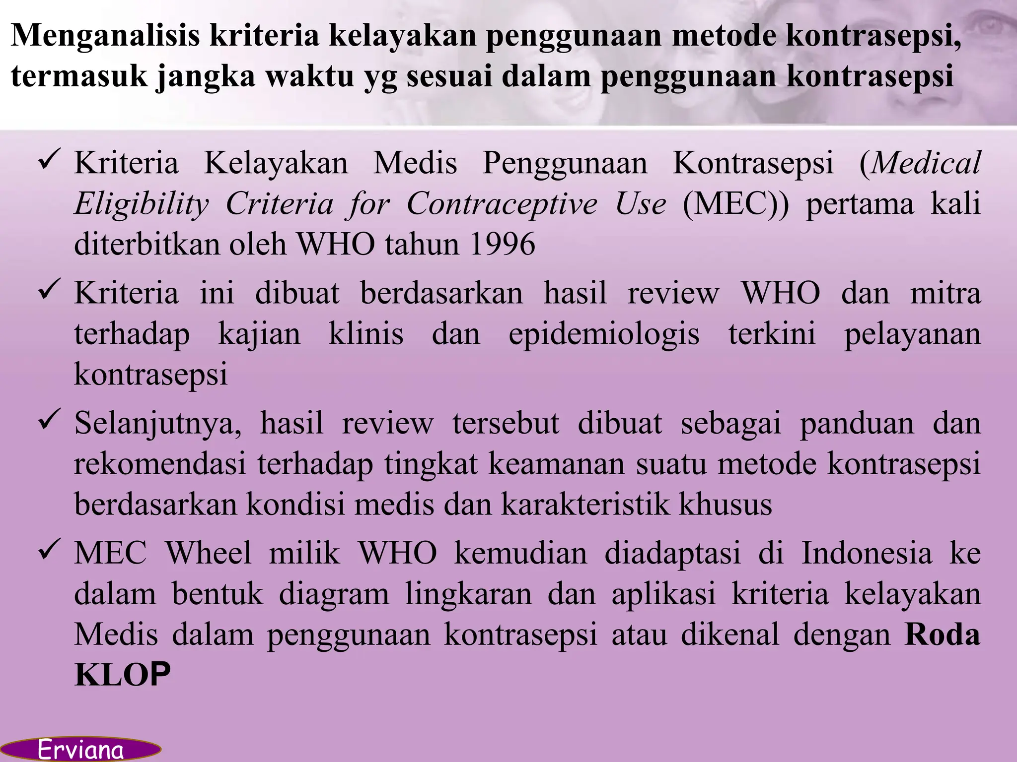 menganalisis Kriteria Kelayakan Penggunaan KB. | PPTX