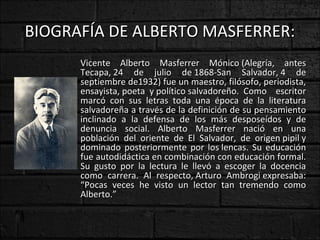 Escritores Salvadoreños (Miguel Ángel Chinchilla, Alberto Masferrer y ...