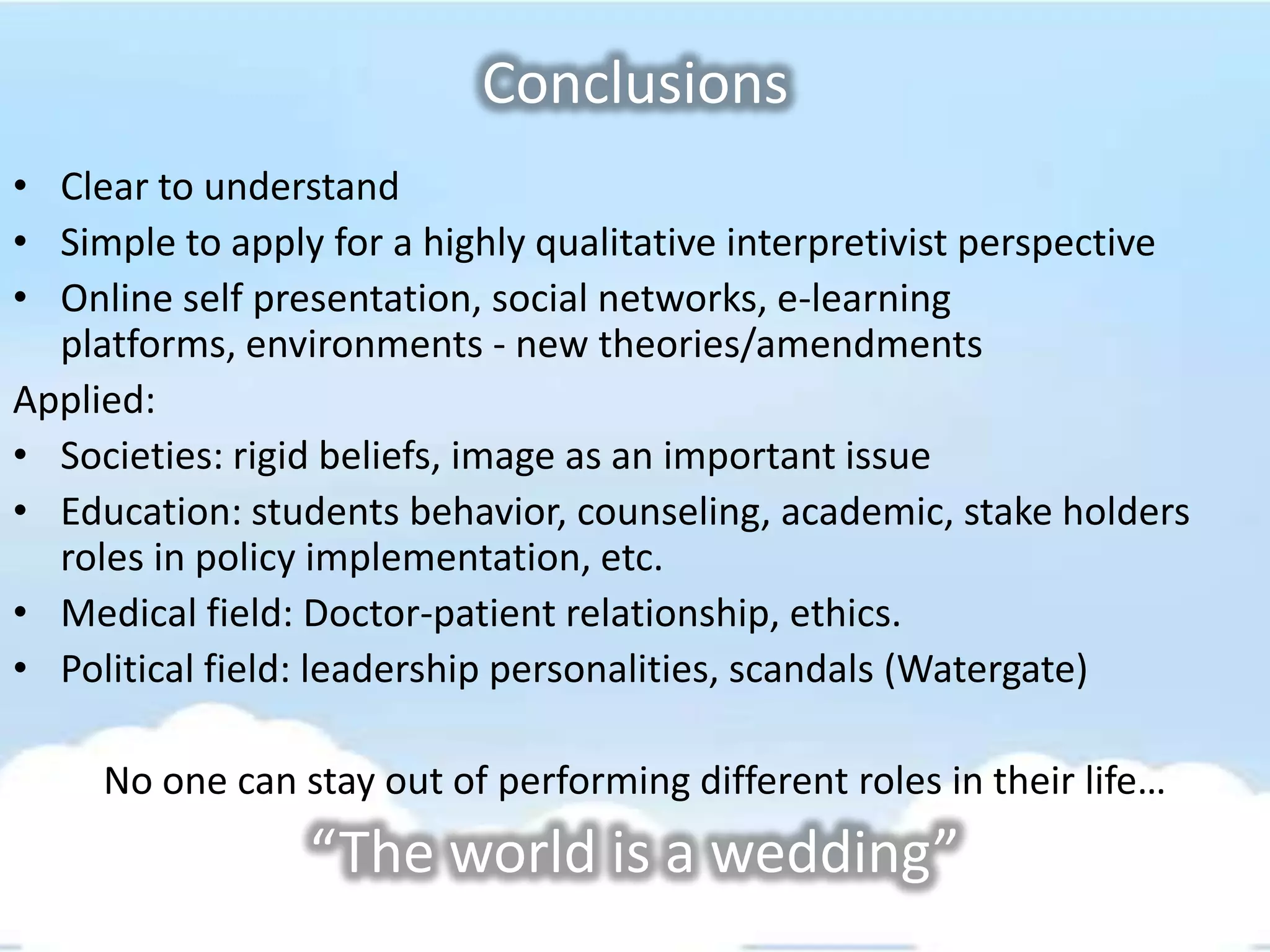 Erving Goffman - Dramaturgical Approach Presentation | PPTX