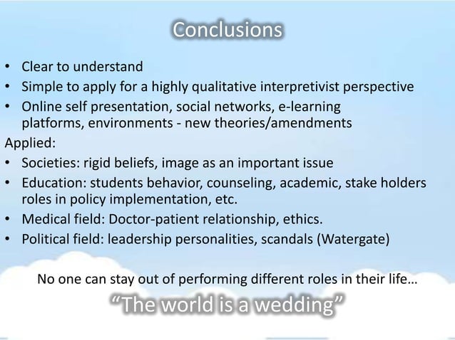 Erving Goffman - Dramaturgical Approach Presentation | PPTX
