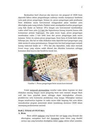 Rancang Bangun Alat Pengering Brem Madiun | PDF