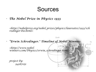Erwin rudolf josef a]alexander schrödinger | PPT